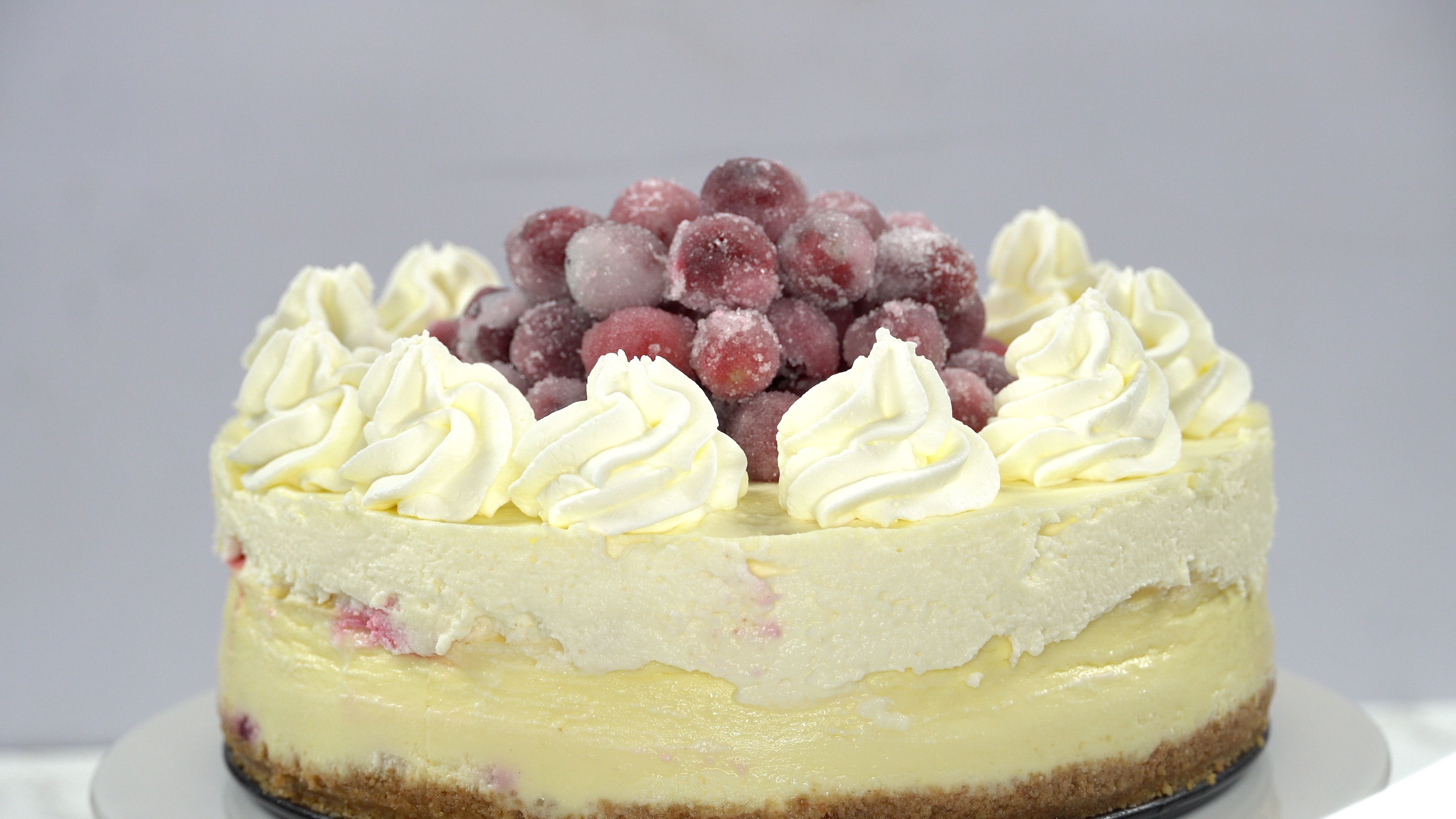 Christmas Cheesecake (Cranberry Jam w/ White Chocolate Mousse ...
